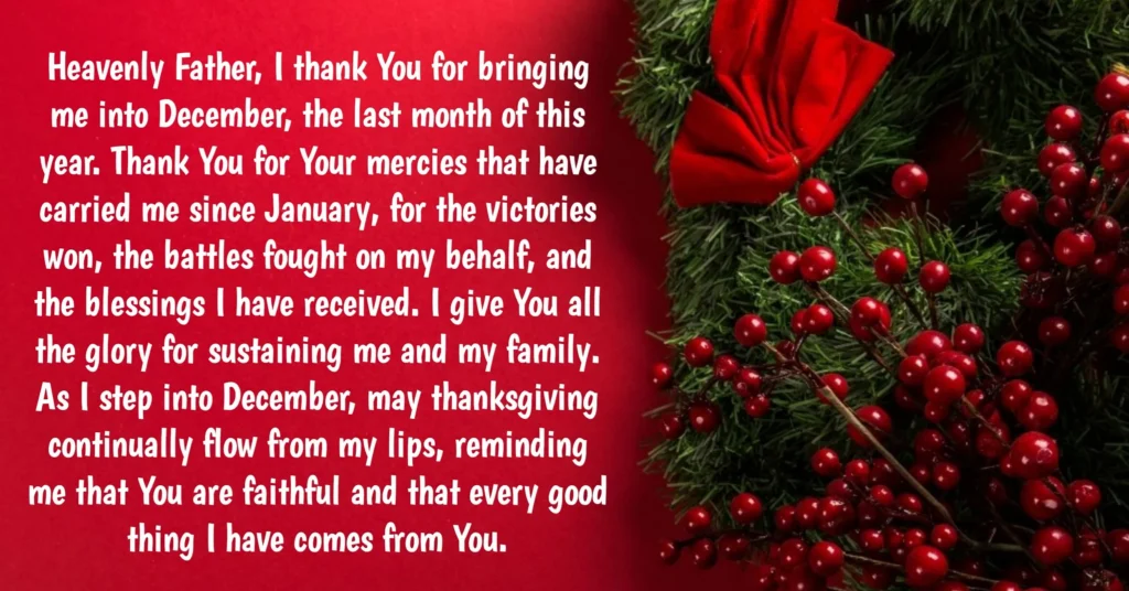25 Anointed Prayer Points for the Month of December - Light And Gospel