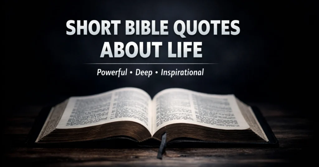 Short Bible Quotes About Life (Powerful, Deep & Inspirational Verses ...