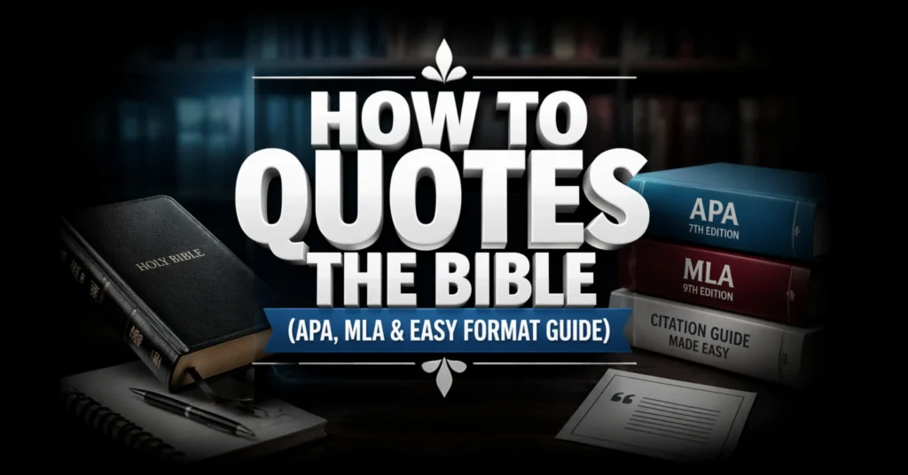 How to Quote the Bible (APA, MLA & Essay Format Guide) - Light And Gospel
